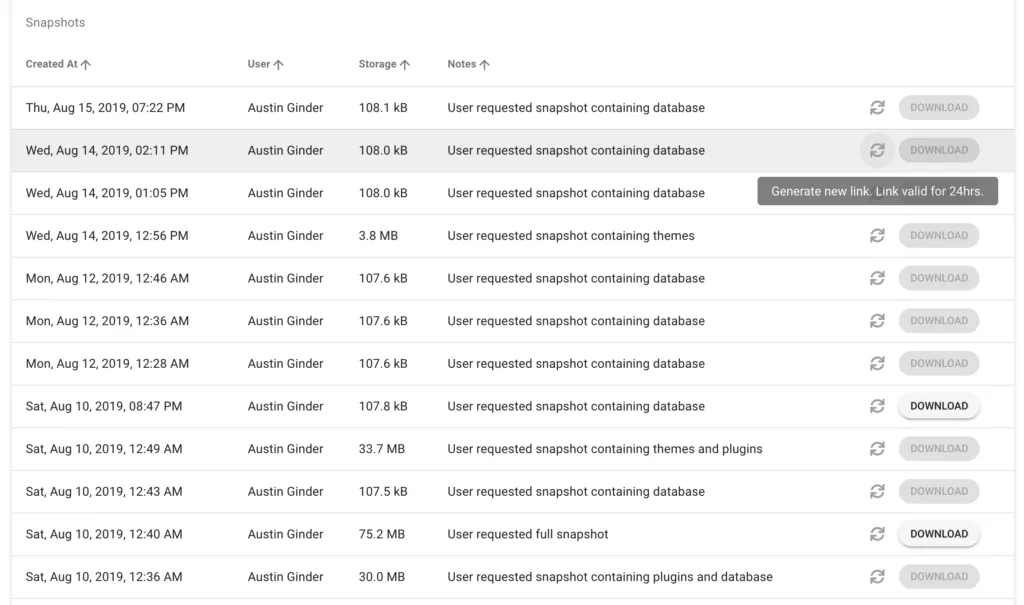 CaptainCore Update #14 – Snapshots 📦 - CaptainCore